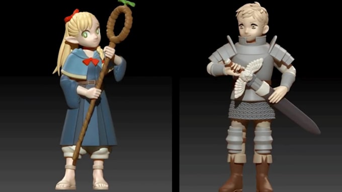 Sculpt 3d toy, character modeling, 3d bust, 3d head, 3d face, action ...