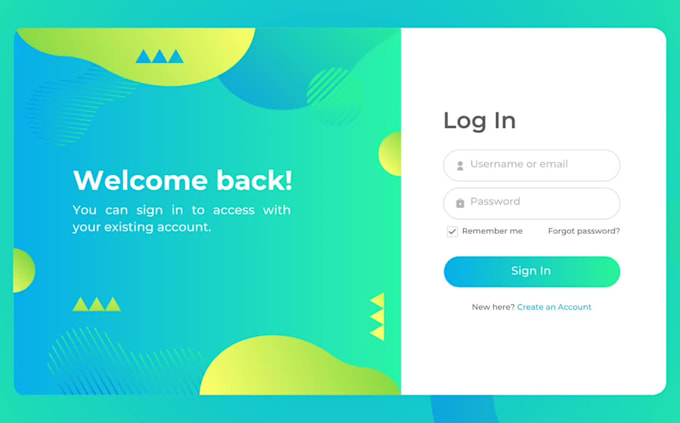 Create professional login page in html, css or wordpress by ...