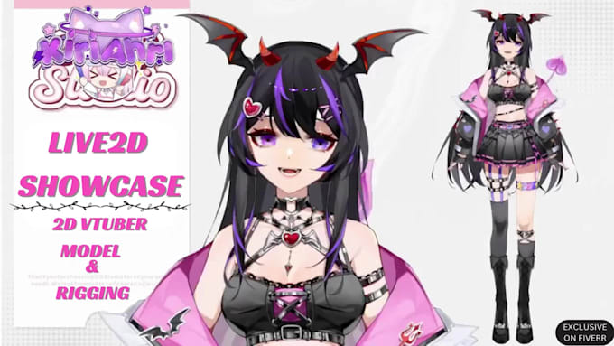 Draw custom 2d vtuber model using live2d by Kiriahrin | Fiverr