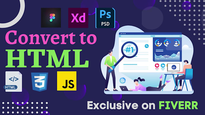 Convert figma to html psd to html with responsive using bootstrap or tailwind by Ripassorker02 ...