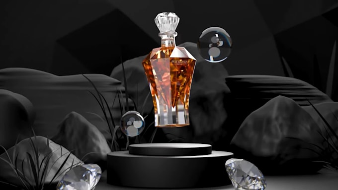 Do cgi 3d perfume animation 3d bottle design 3d cosmetics 3d bottle modeling by Micheals_ | Fiverr