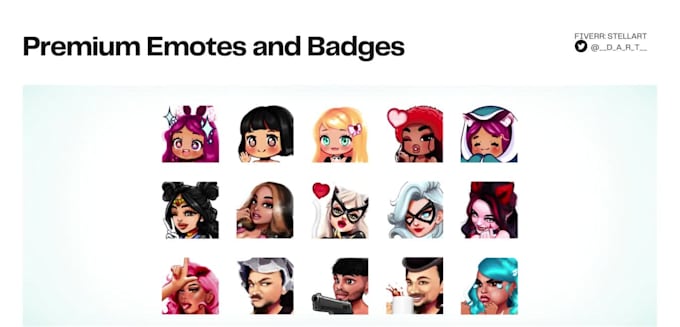 Create premium twitch emotes, sub, bit, and cheer badges by L__stellart ...