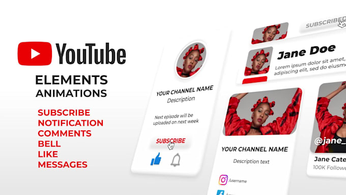 Make awesome youtube subscribe animation by Motion4pro | Fiverr