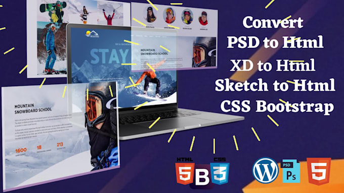 Convert psd to html, xd to html, sketch to html css bootstrap by Nazmul ...