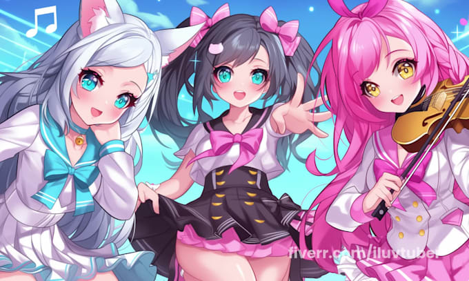 Draw anime art character design illustration, pfp, chibi, fan art and ...