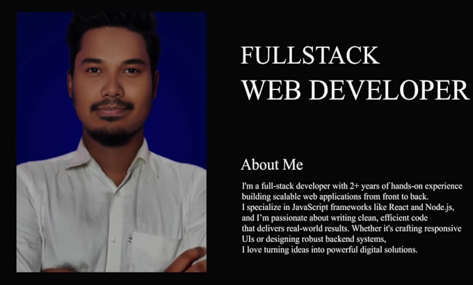 Create custom responsive full stack websites with mern stack by Md ... Create custom responsive full stack websites with mern stack by Md ...
