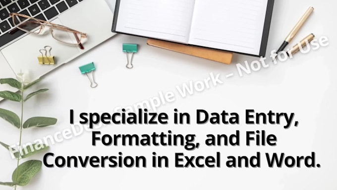 Do entry, formatting, and file conversion in excel and word by ...
