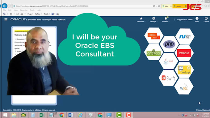 Be oracle ebs erp consultant by Sarfaraz_arif | Fiverr