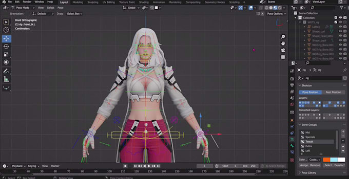 Do 3d character rigging professionally in blender by Maha3d | Fiverr