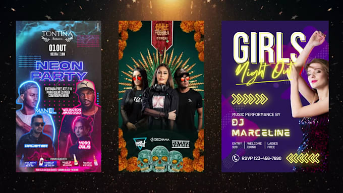 Create animated motion posters and flyers for your event, party or club ...