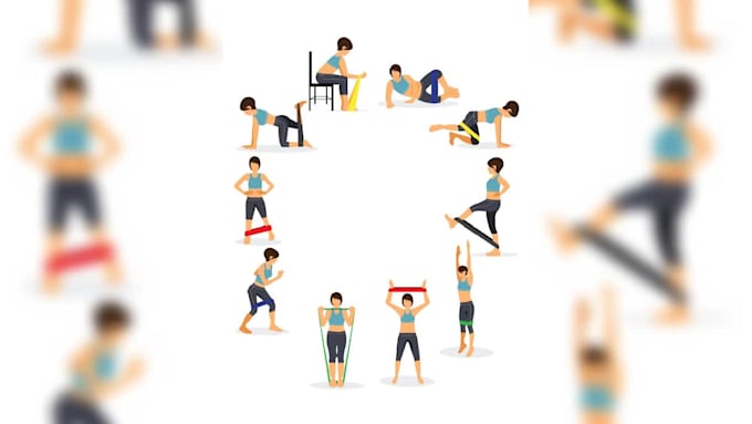 Illustrate poses, exercise yoga, workout, vector line art by ...