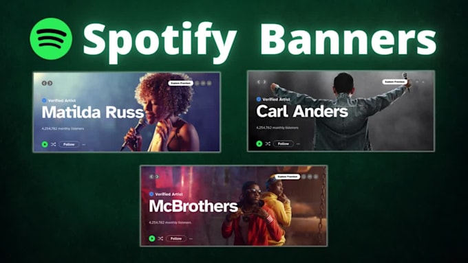 Design professional eye catching spotify banner for your artist profile ...