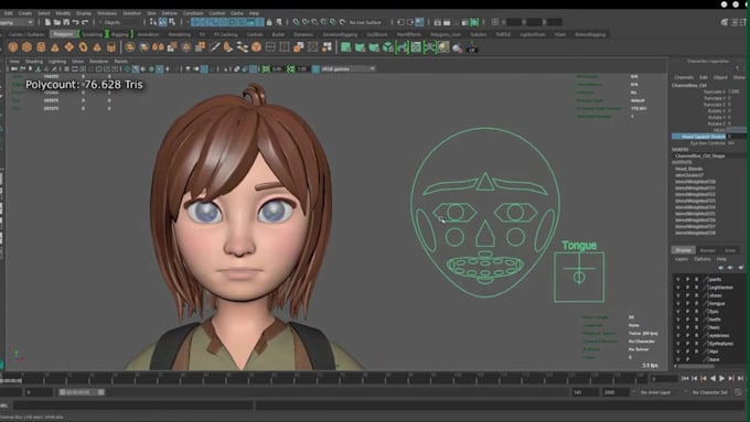 3d character rigging, 3d facial rig, rigify, 3d character modelling ...
