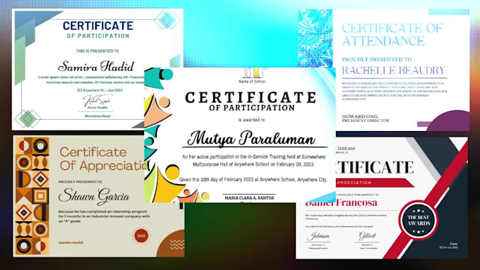 Design professional, unique award certificates and custom certificates ...