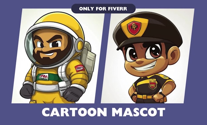 Create mascot in caricature style for your brand by Danzfusion | Fiverr