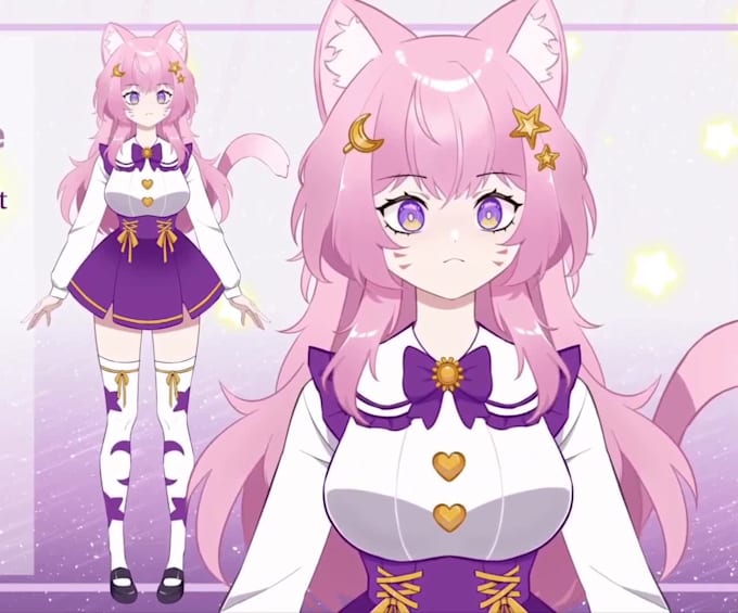 Design and rig live2d model, 2d rigging, vtuber commission, vtuber ...