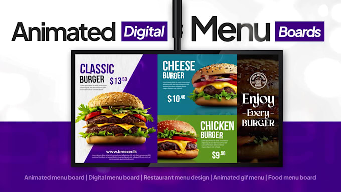 Design a stunning animated restaurant digital menu by Breezer_studio ...