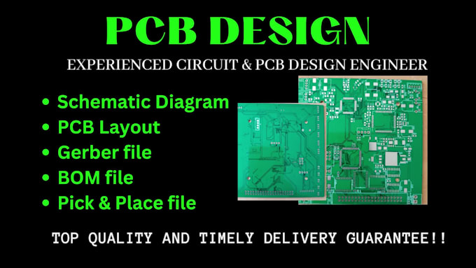 Do a circuit design, schematic diagram, pcb design and pcb board by ...