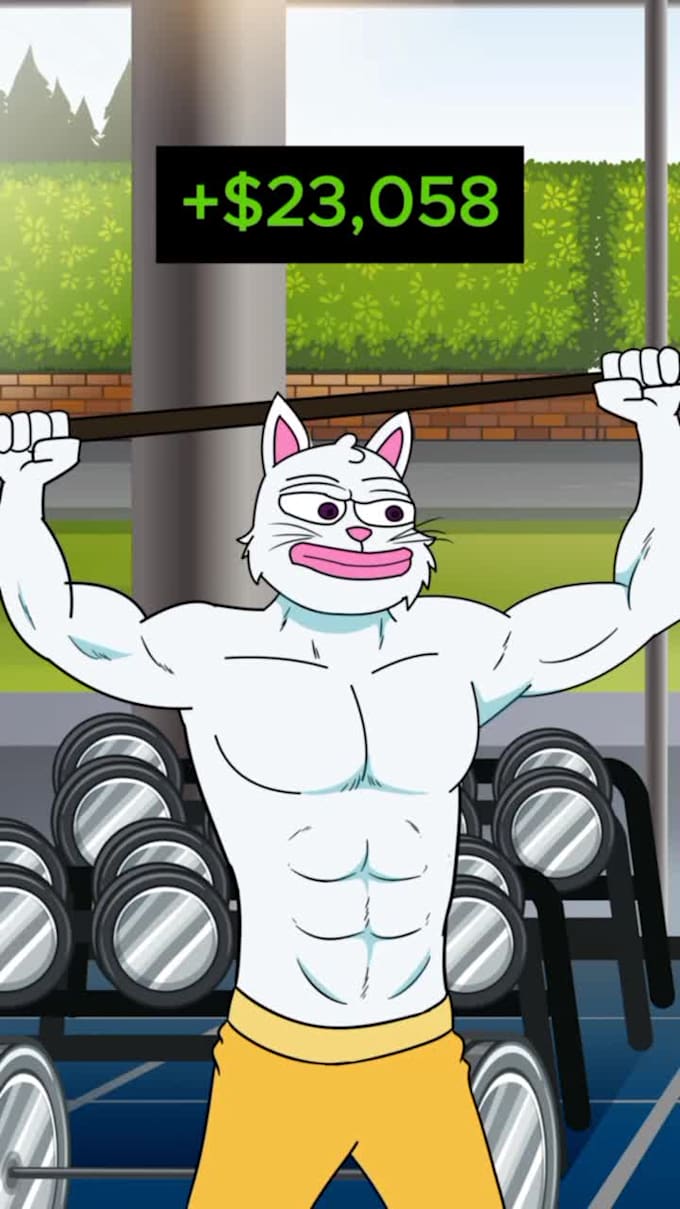 2d memecoin animation 2d crypto animation solana meme art crypto art by ...