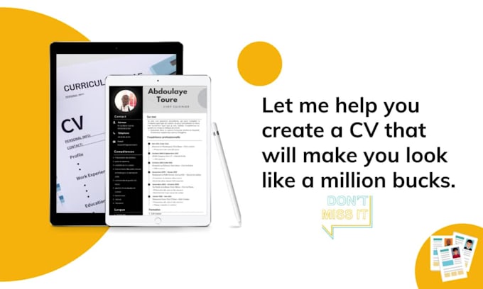 Design a professional upgrade cv or trending resume template by ...