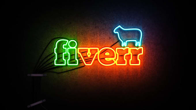 Design a vibrant neon light intro for your logo or text by Tornado | Fiverr