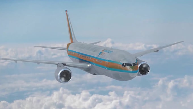 Make a high realistic 3d aeroplane animation, 3d aircraft rendering design
