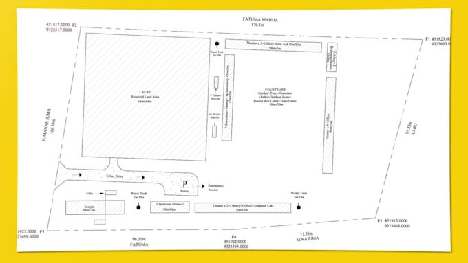 Draft 2d site plan, plot plan, lot subdivision landscape design of your ...