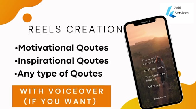 Create motivational, inspirational quotes reels and posts by Zaifi ...