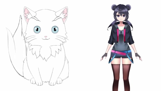 Rig your vtube model on live2d, animate and add physics by Sunniester | Fiverr