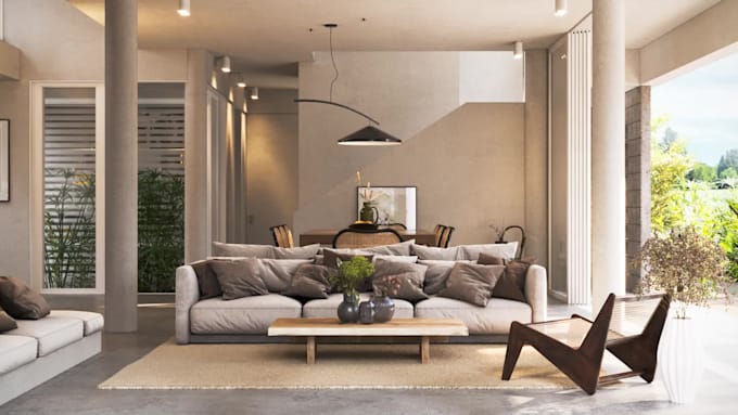Make a realistic interior architecture rendering by Andreamarquez | Fiverr