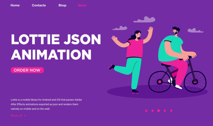 Design A Landing Hero Lottie Web Animation By Hiphar007 Fiverr