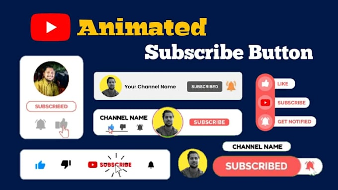 Create custom youtube animated subscribe button in 12 hrs by Israra80 ...