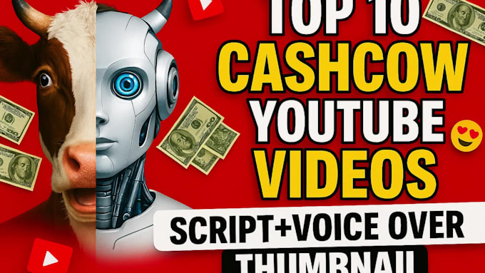 Create top 10 cash cow faceless videos and cash cow youtube automation ...