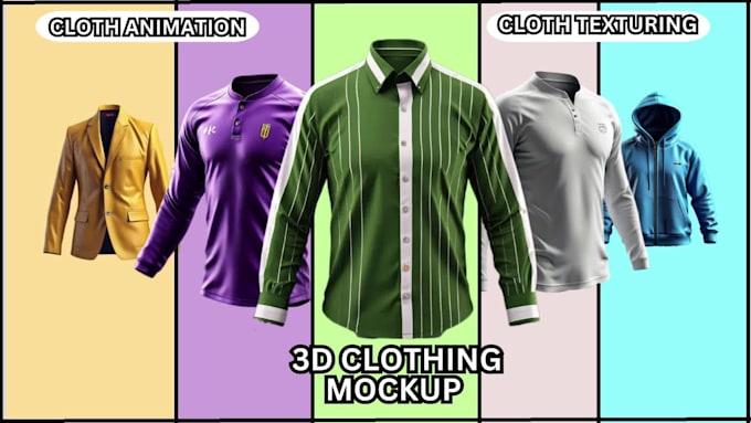 Do 3d cloth animation, 3d clothing mockup, 3d fashion, cloth animation ...