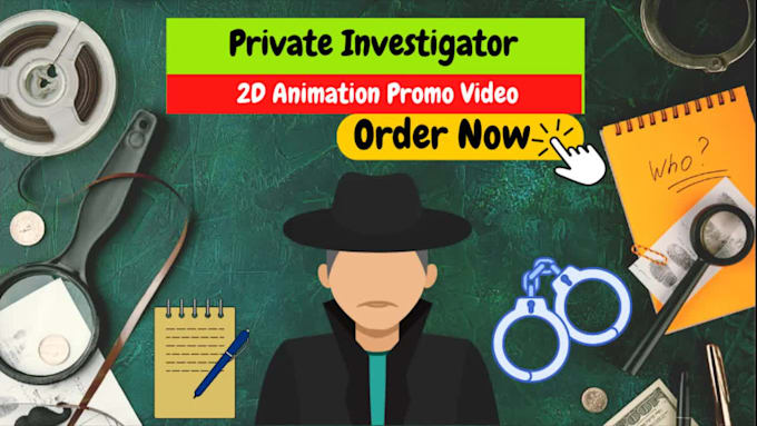 Private investigator 2d animation promo video by Rinowarabd | Fiverr