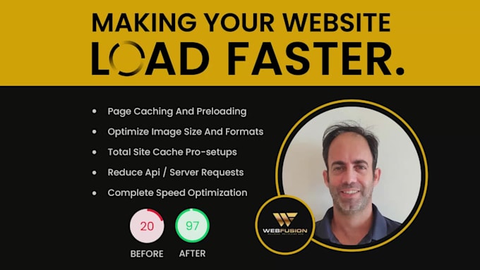 Make your website load faster rank a 90 pagespeed gtmatrix by Urigross | Fiverr