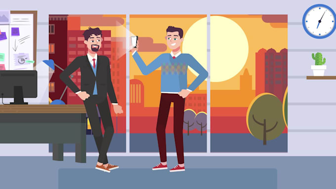 Design 2d animated explainer and marketing video for your business and ...