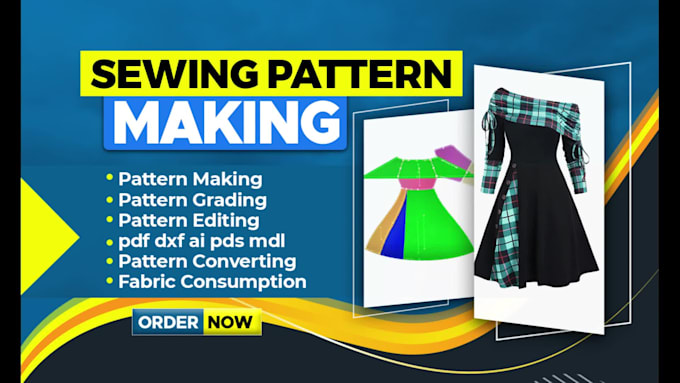 Make sewing patterns and clothes patterns by Cadpattern_4959 | Fiverr