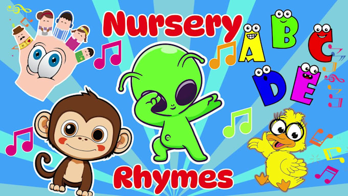 Create a 2d nursery rhymes kids animation video for you by ...