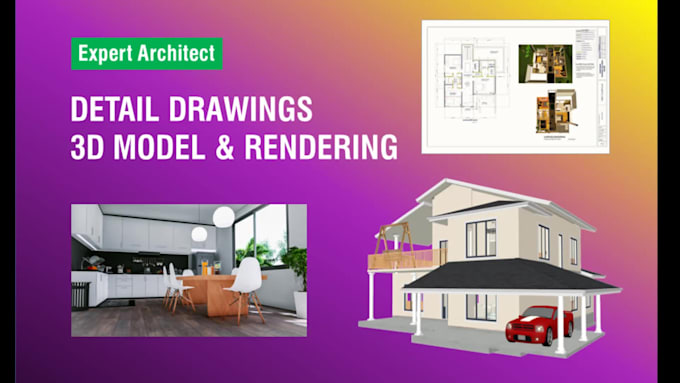 Design house plan, 3d floor plan and rendering by chief architect by Floor_drawing | Fiverr