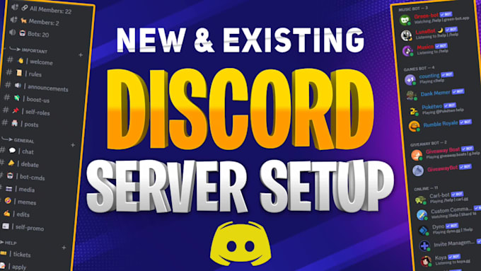 Setup best custom gaming, community, or nft discord server by Kylecode ...