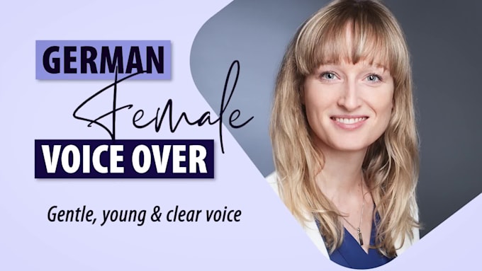 Record a female german voice over in a friendly young voice by ...