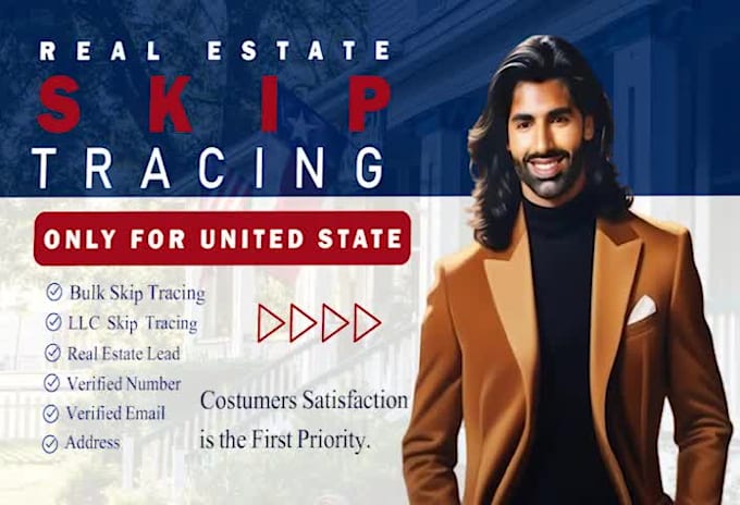 Do skip tracing for real estate using tloxp,been verified,lexisnexis, intelius by Saad_mian7 ...