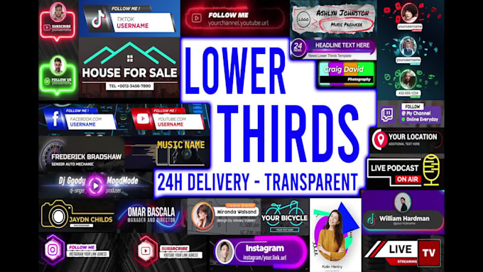 Design custom lower third animations and subscribe buttons by ...