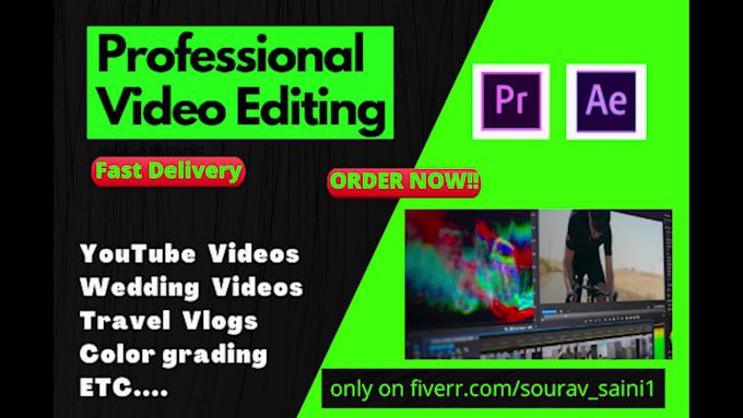 Be your super professional video editors for amazing video edits by Sourav_saini1 | Fiverr