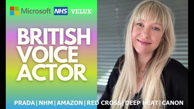 Record a professional british female voice over in english by ...