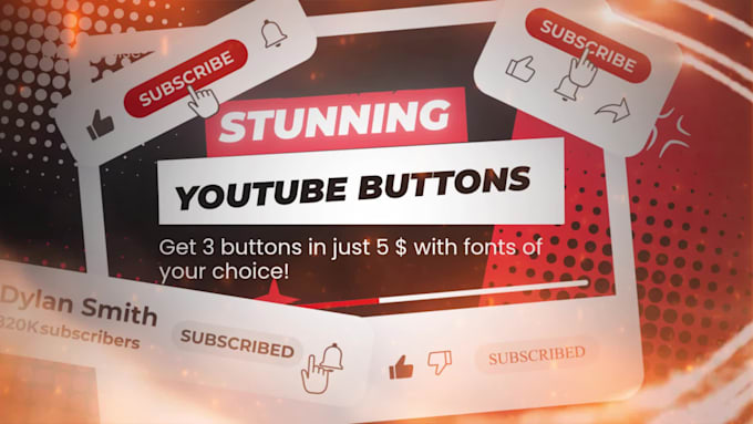 Create stunning youtube subscribe bell button animation by Kineticpulse | Fiverr
