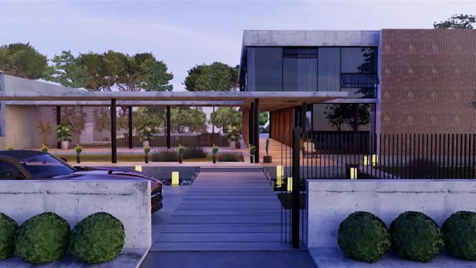Design house architectural 3d render walkthrough by N2_designstudio | Fiverr