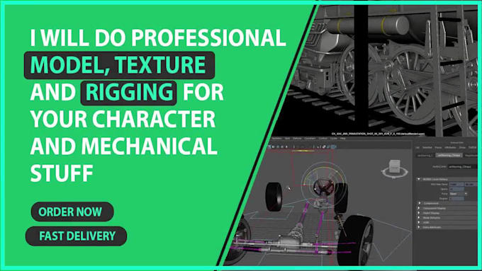 Design 3d modelling texturing and rigging in maya,unity and blender by Rashidart | Fiverr