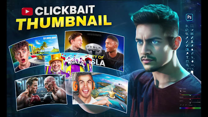 Design professional clickbait youtube thumbnail by Cre8iverinku | Fiverr